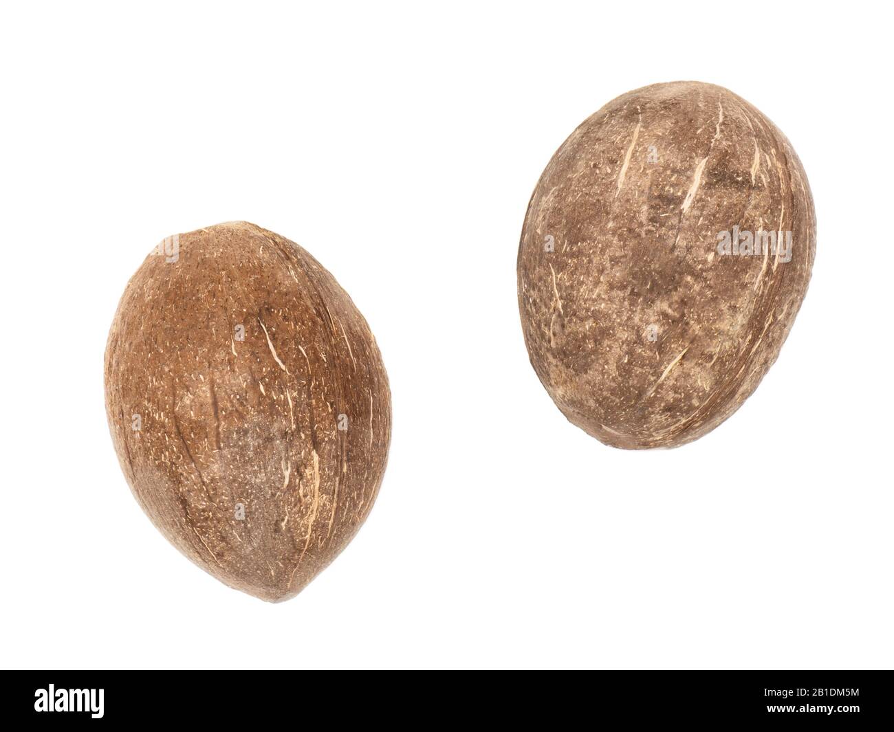 Coconut shell isolated on white. Indian cuisine, ayurveda, naturopathy ...