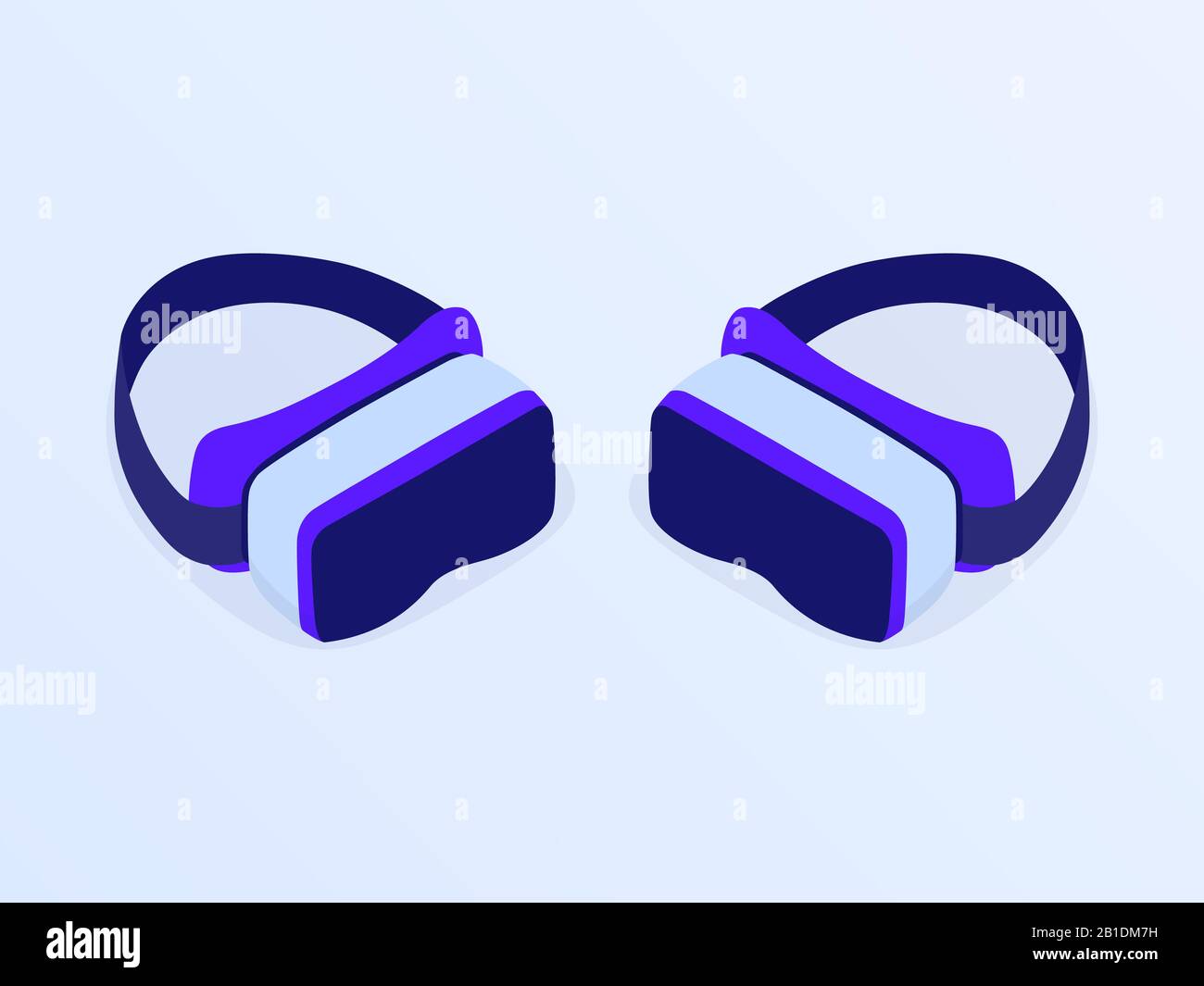 vr virtual reality glasses tools isolated set collection objects with ...