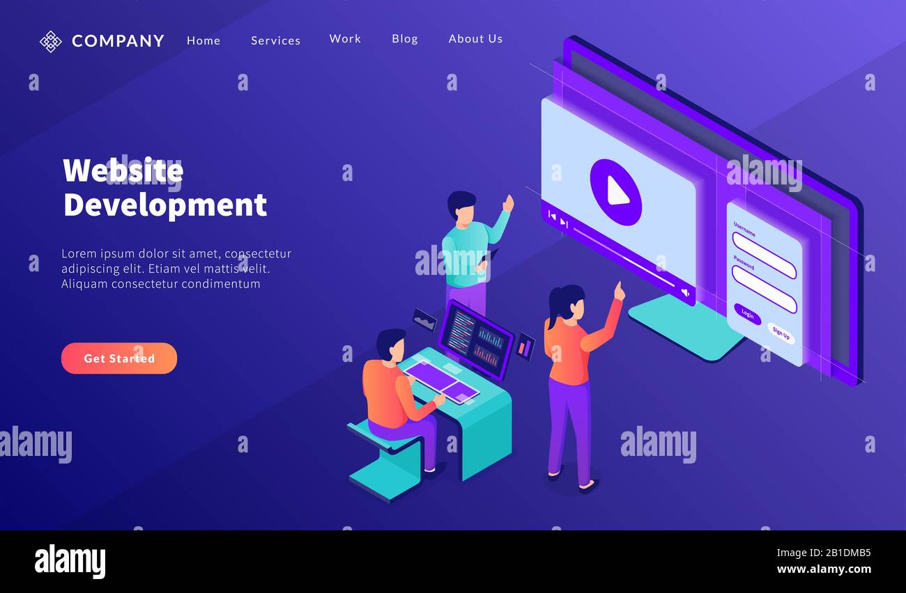 team developer work for website development for website template or ...