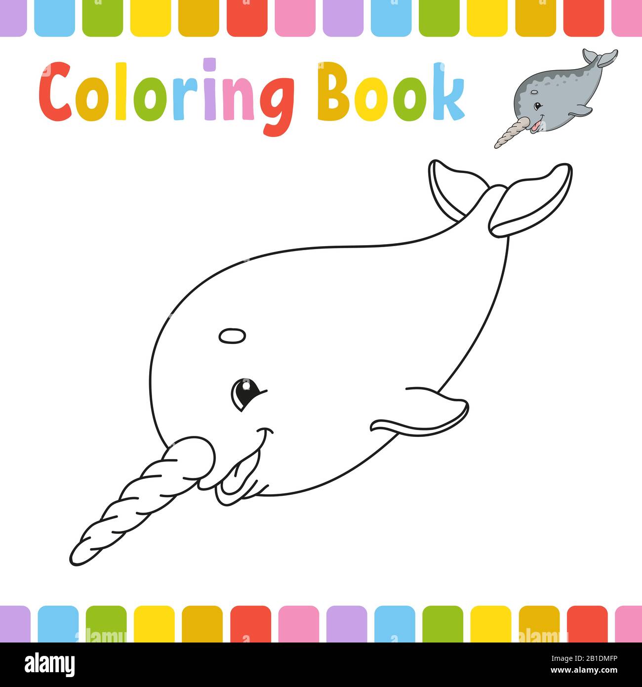 Coloring book pages for kids. Cute cartoon vector illustration Stock ...