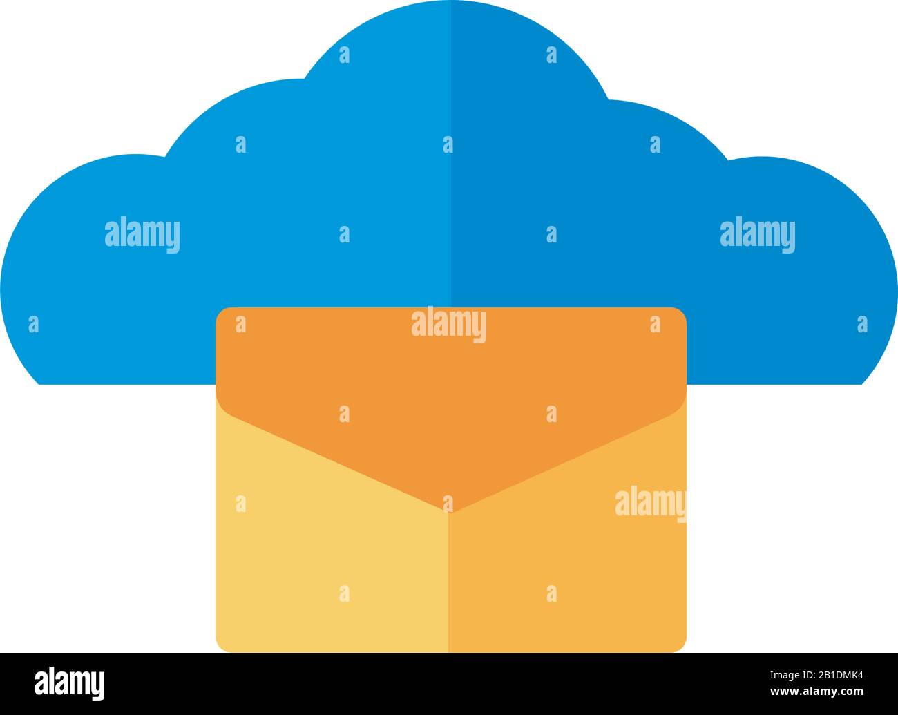 cloud computing with envelope flat style Stock Vector Image & Art - Alamy