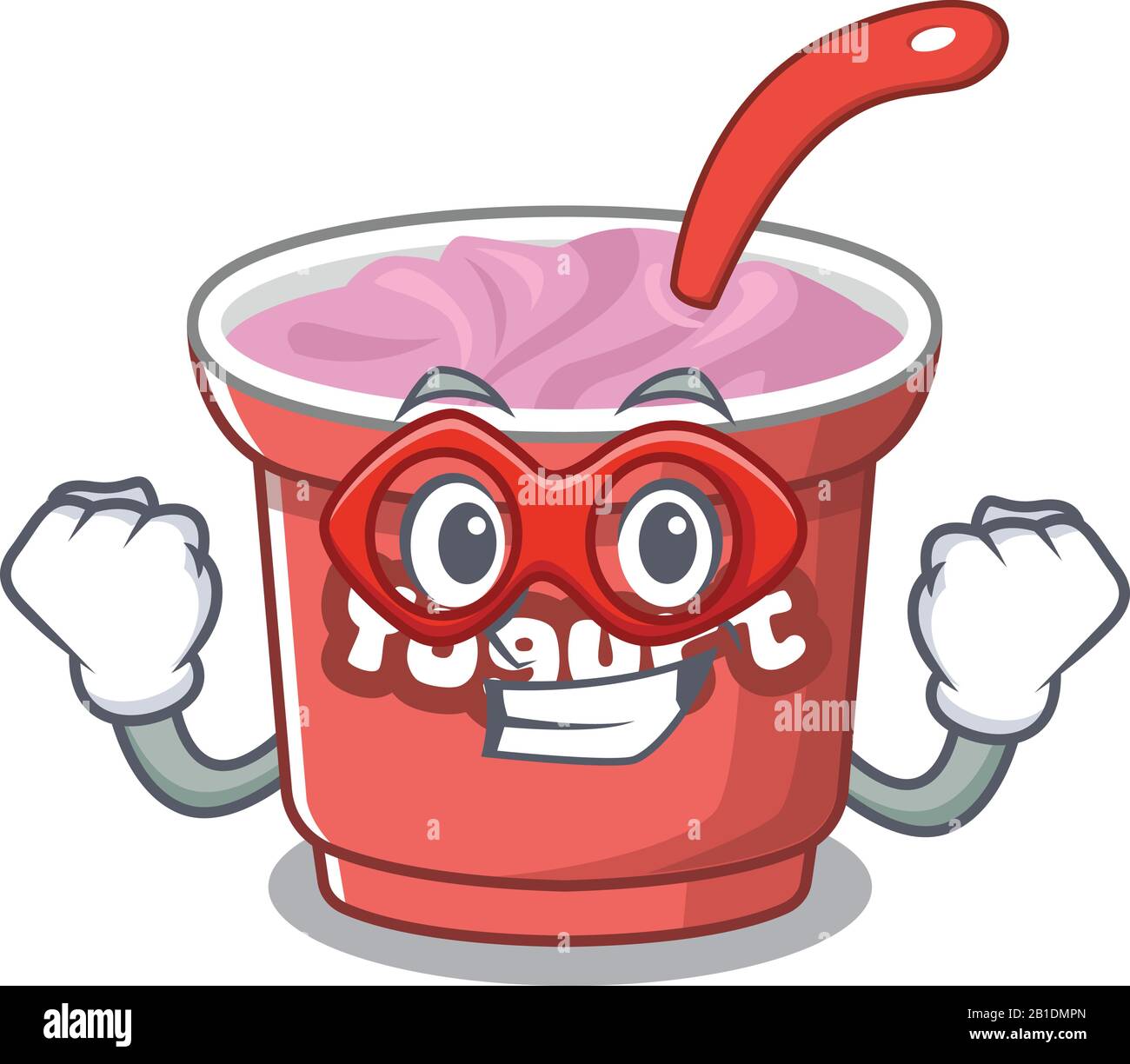 A cartoon concept of yogurt performed as a Super hero Stock Vector ...