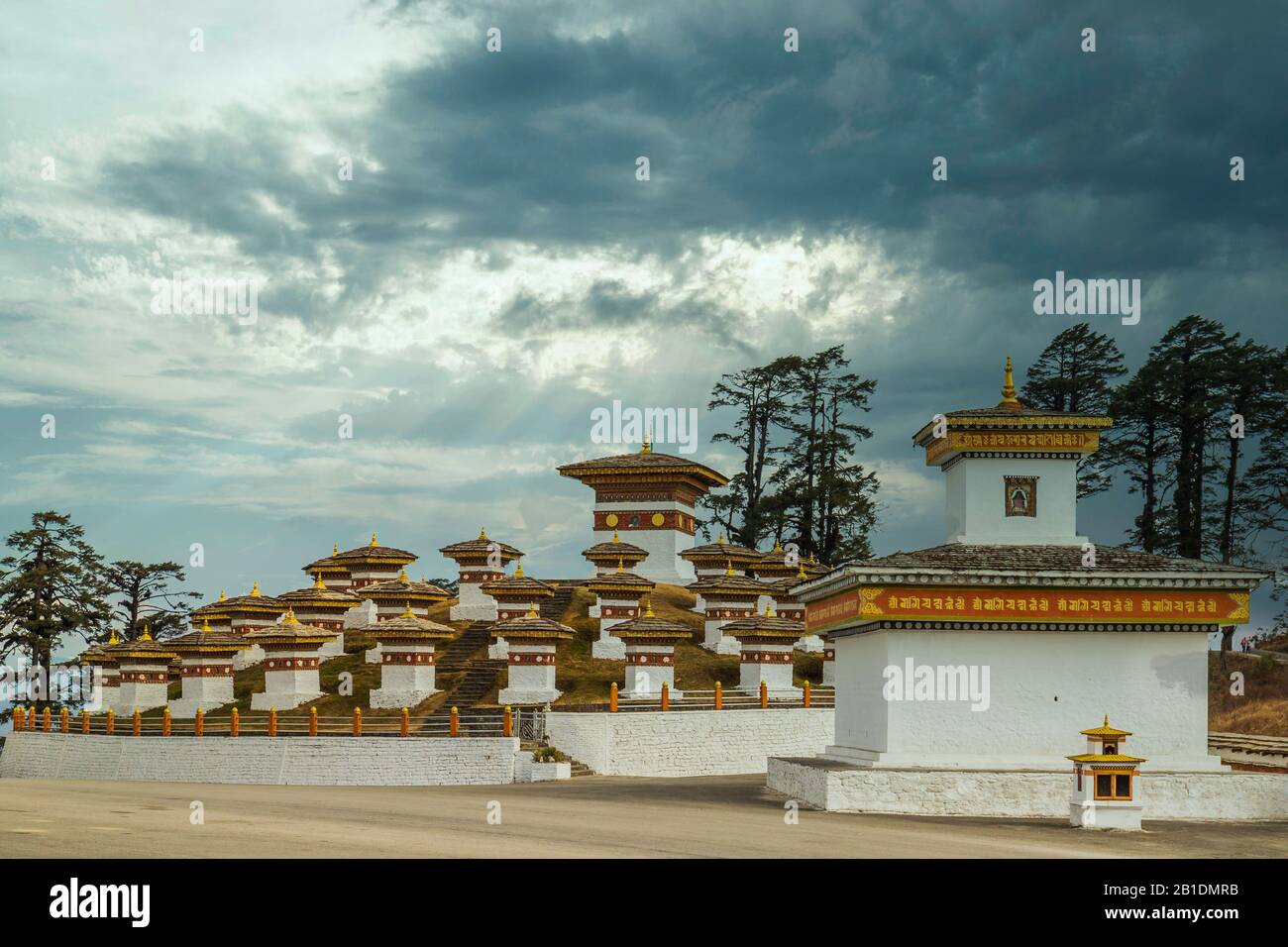 Dochula Pass with its 108 Chortens, Bhutan Stock Photo - Alamy