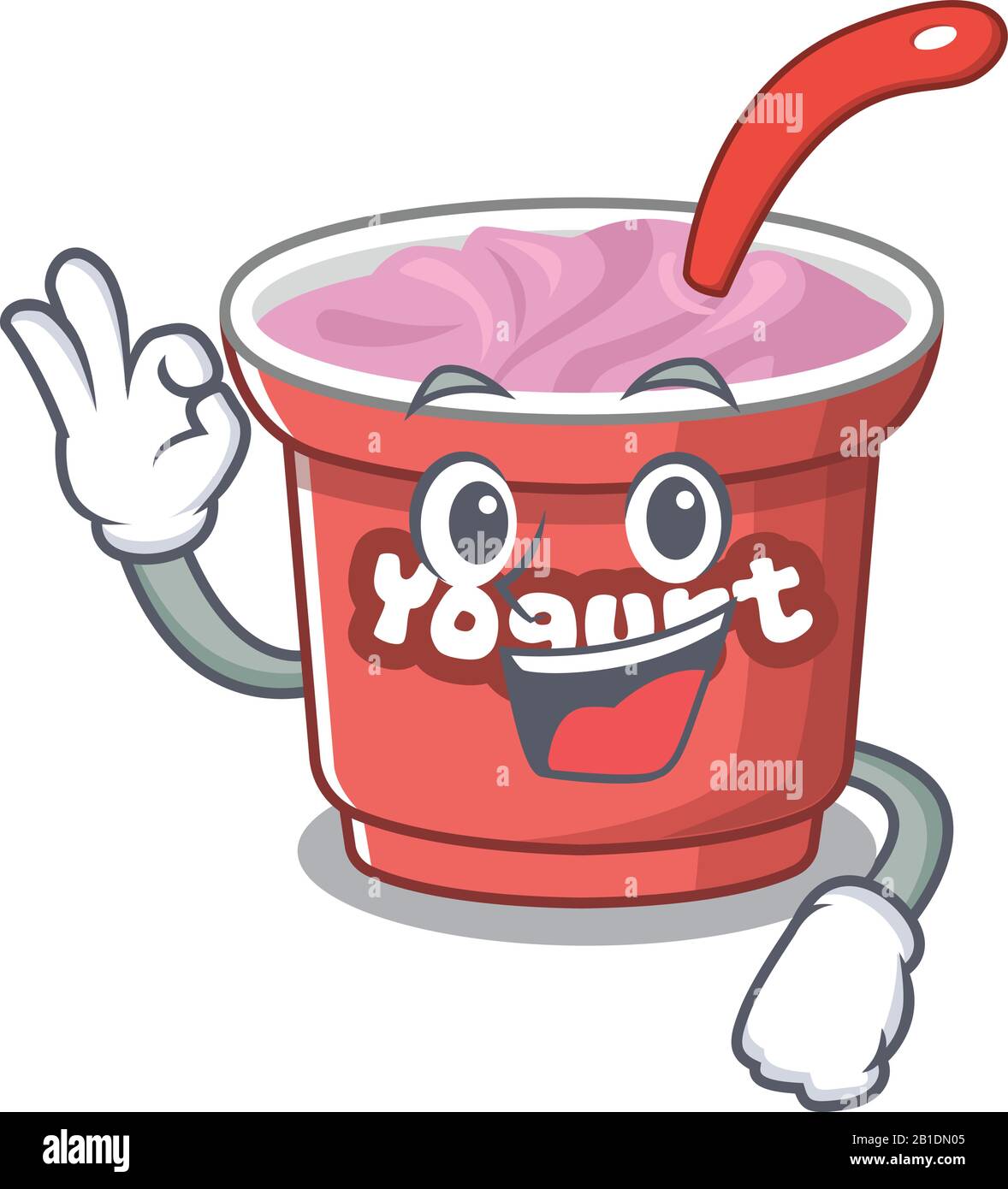 A funny picture of yogurt making an Okay gesture Stock Vector Image ...