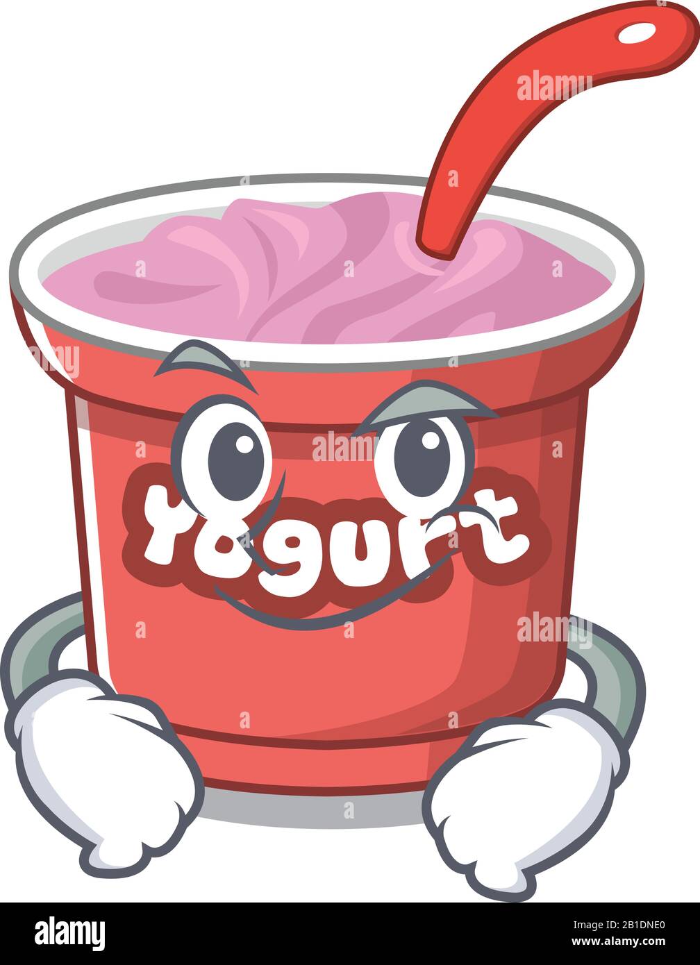 Cool yogurt mascot character with Smirking face Stock Vector Image ...