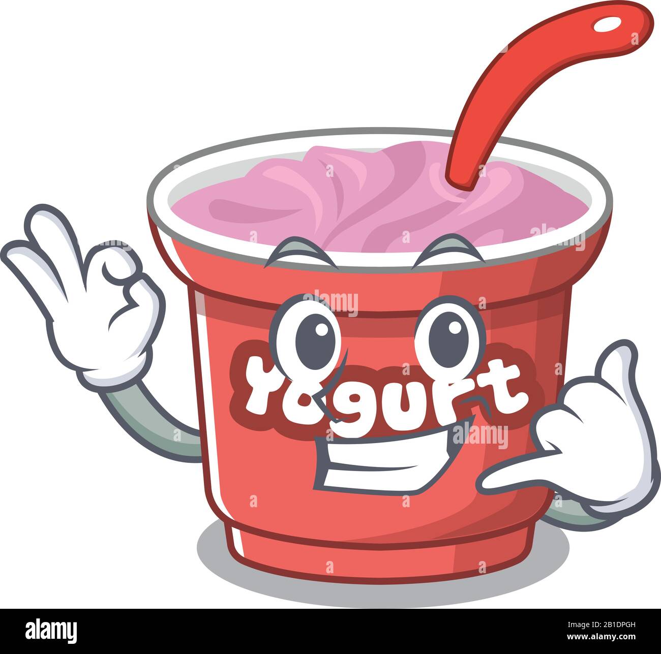 Call me funny yogurt cartoon character concept Stock Vector Image & Art ...