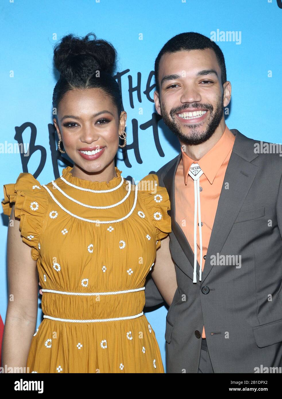 Hollywood, California, USA. 24th Feb, 2020. Jaz Sinclair, Justice Smith ...