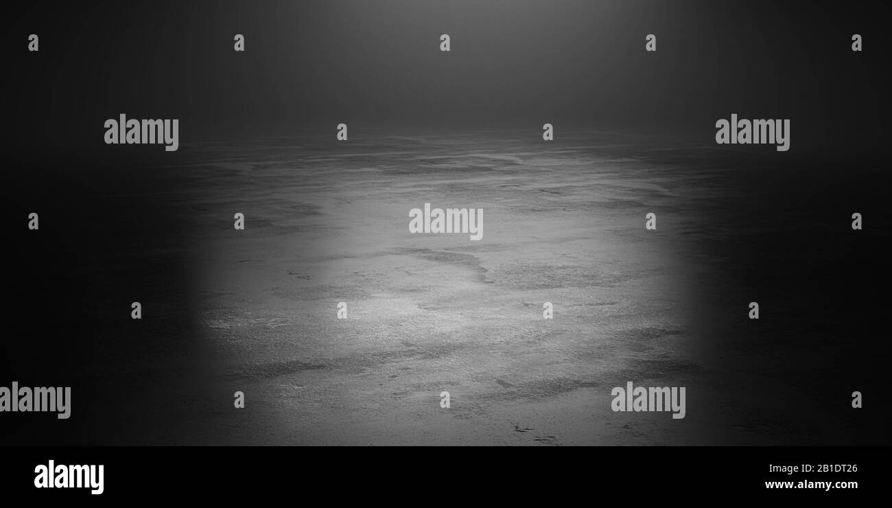 dark underground industrial grunge basement room with low key light ...