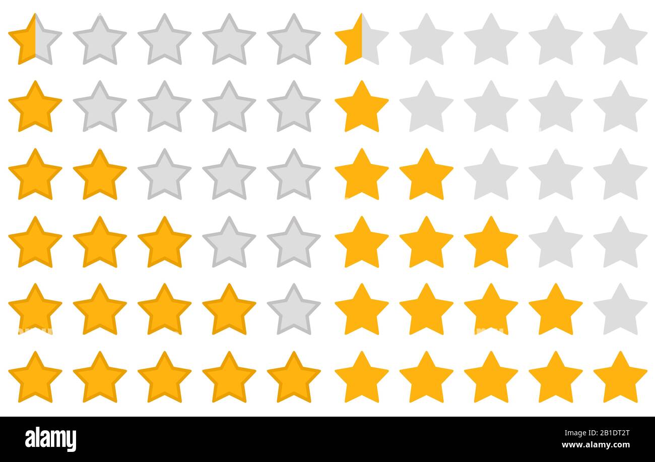 Rating stars illustration isolated on white Stock Photo - Alamy