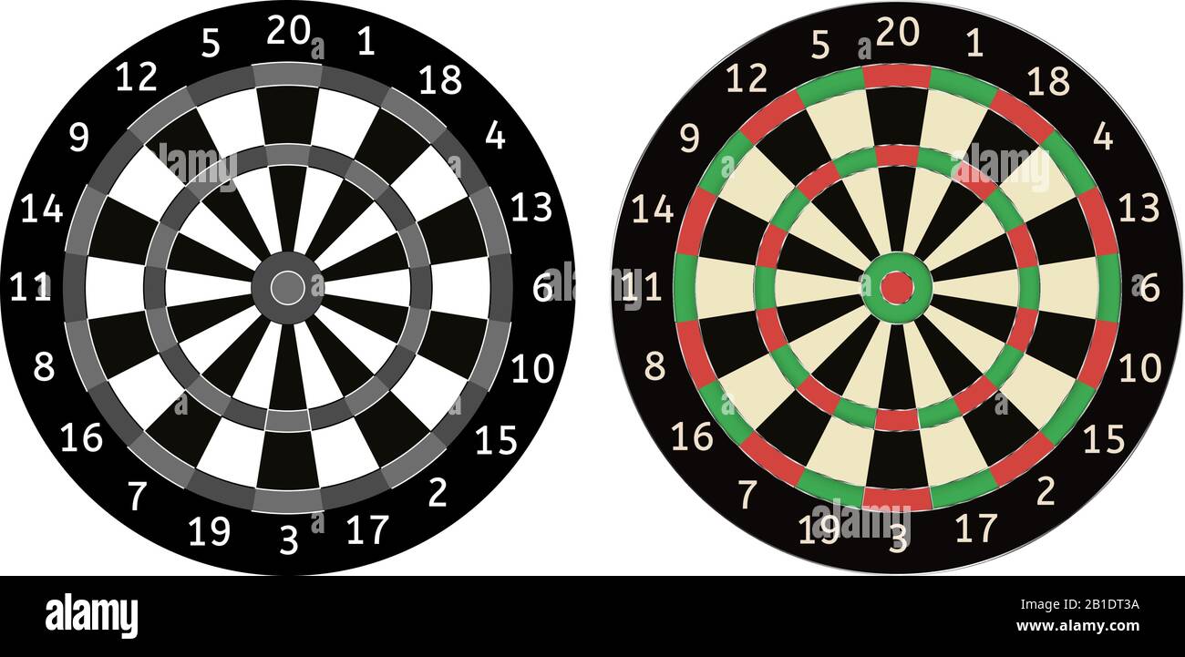 Dartboard dart board game Stock Vector Images - Alamy
