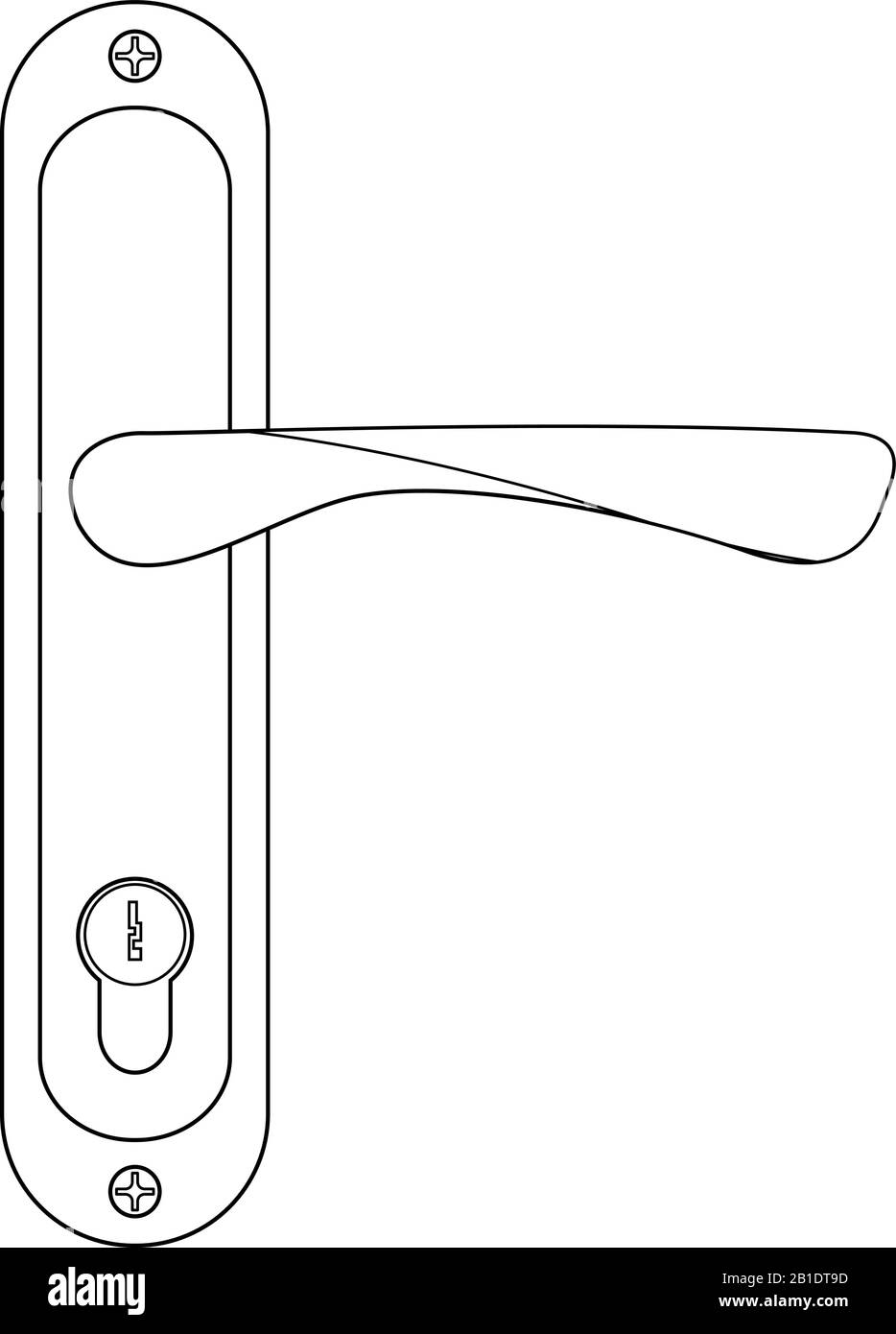 Outline icon door handle Cut Out Stock Images & Pictures - Alamy
