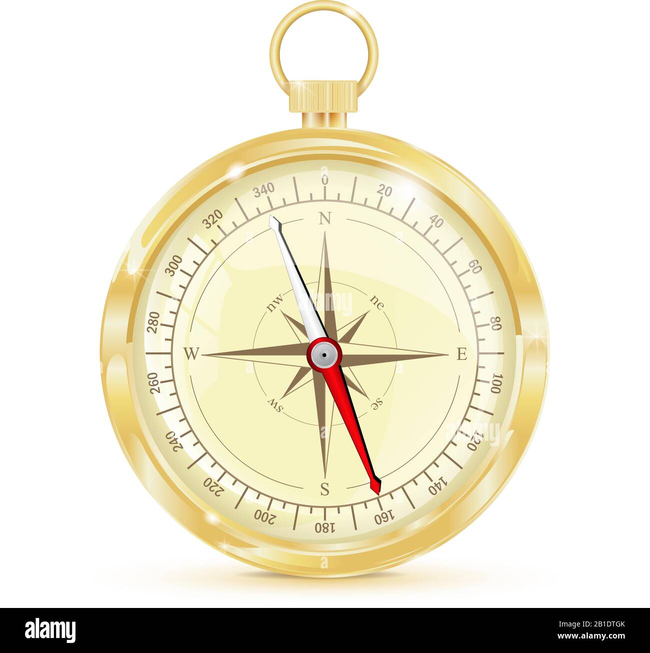 Golden cnavigation compass Stock Vector Image & Art - Alamy