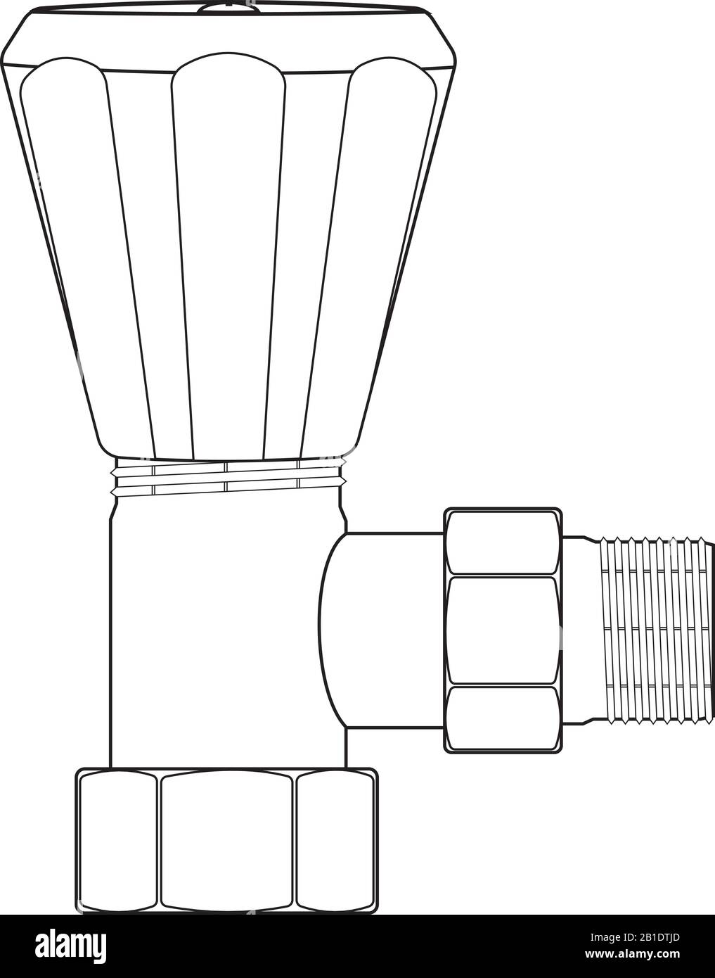 Water tap. Outline drawing Stock Vector Image & Art - Alamy