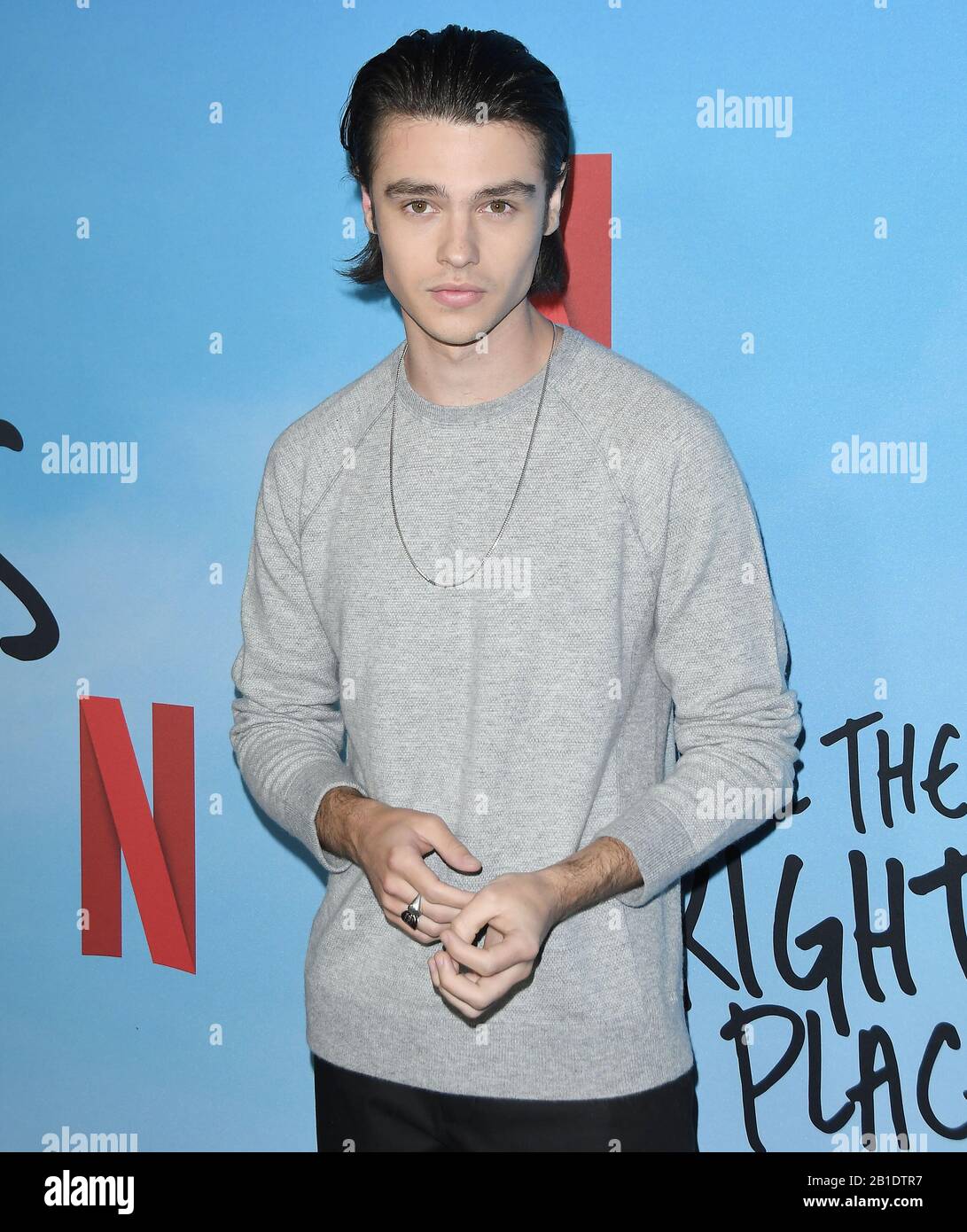 Felix Mallard arrives at the Netflix’s ALL THE BRIGHT PLACES Screening ...