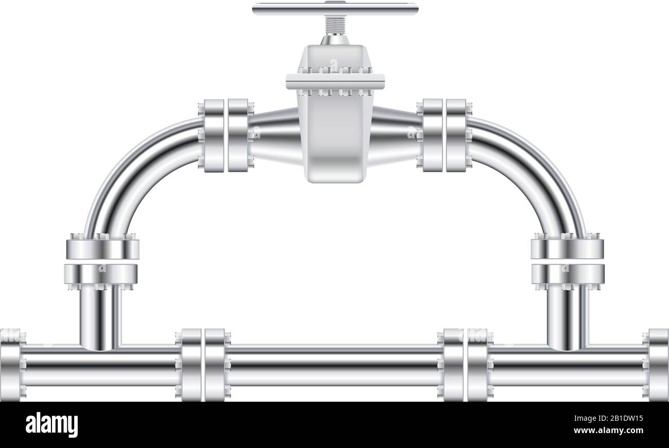 Silver pipes metal plumbing hi-res stock photography and images - Alamy