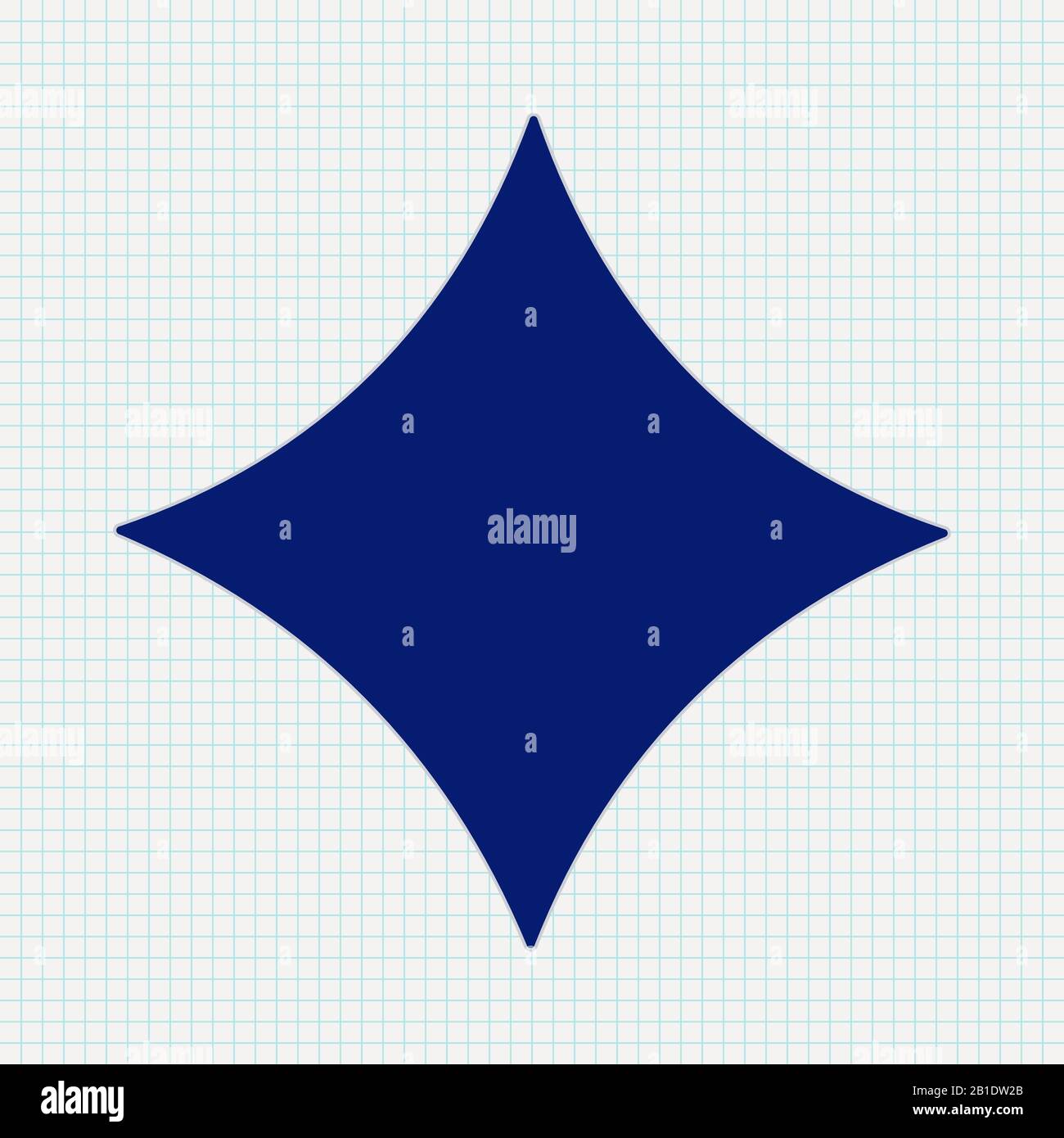 Card suit diamond. Icon on lined paper background Stock Vector Image ...