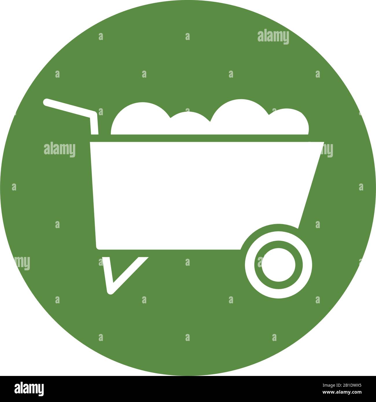 wheel barrow tool block style icon Stock Vector Image & Art - Alamy