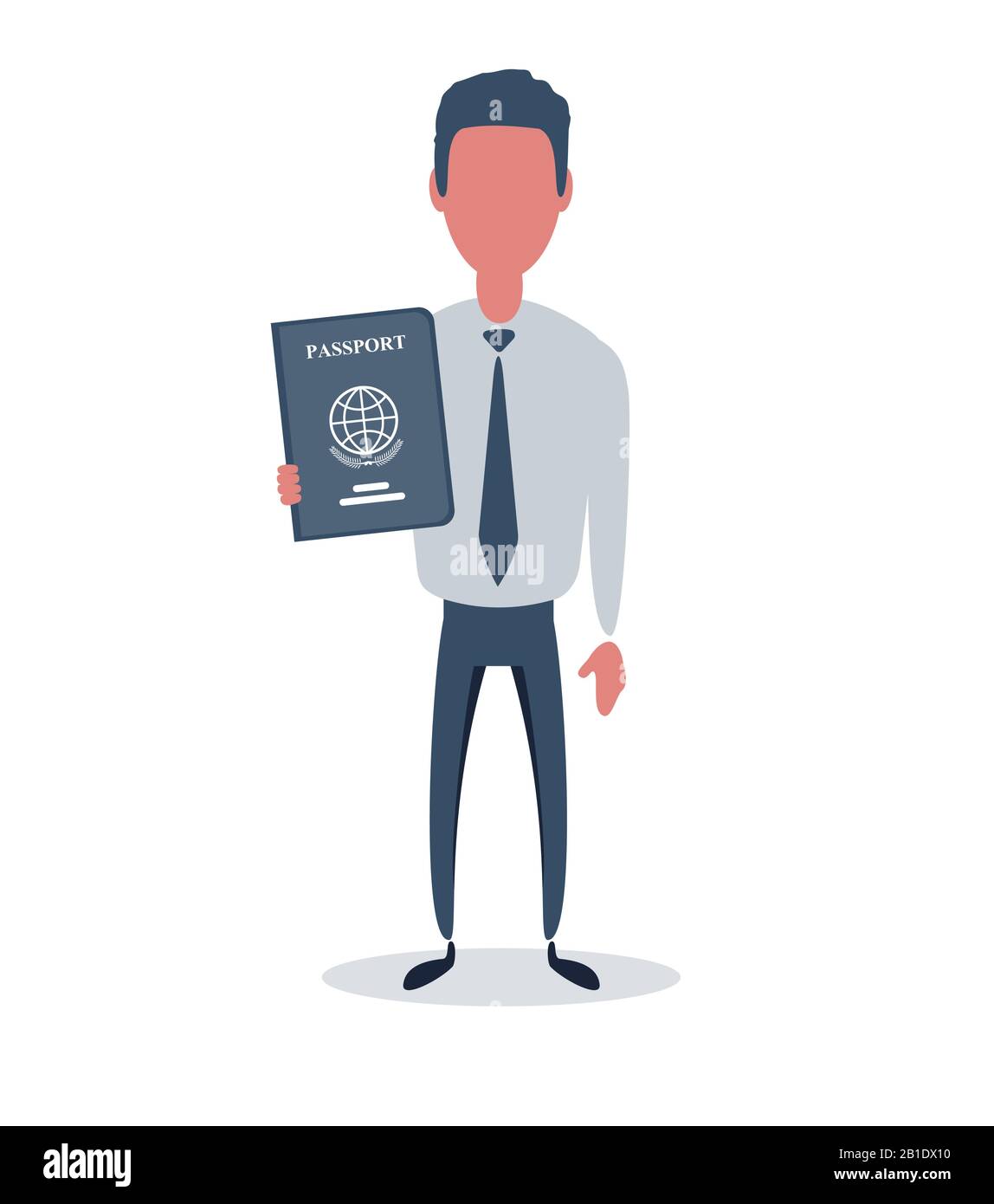 Businessman or clerk. Male character in trendy simple style with ...