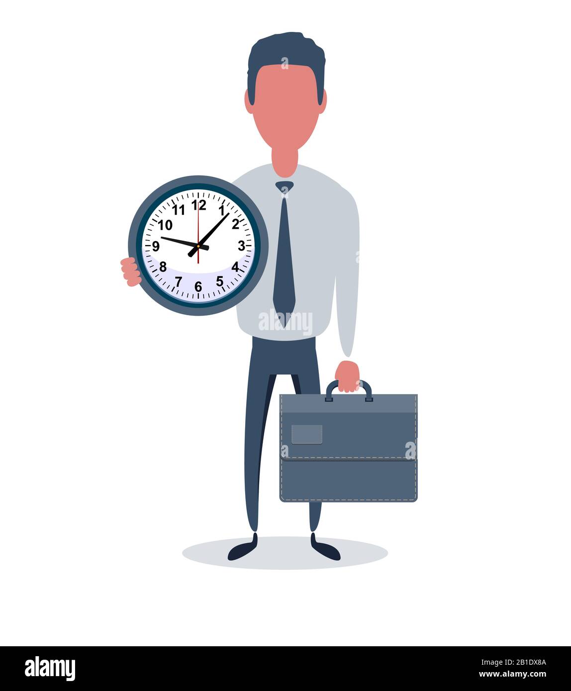 Businessman or clerk. Male character in trendy simple style with ...