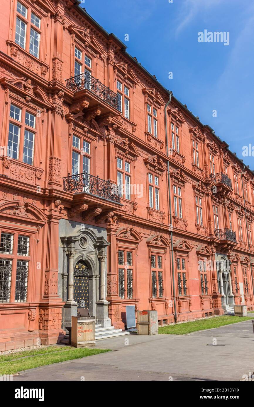Entrance door to the palace museum in Mainz, Germany Stock Photo - Alamy