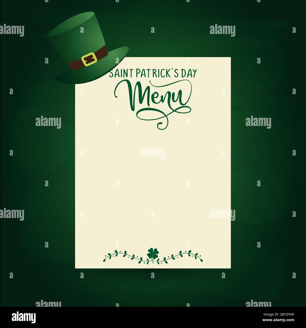 Saint Patrick's day menu - design for Bars, restaurants, flyers, cards ...