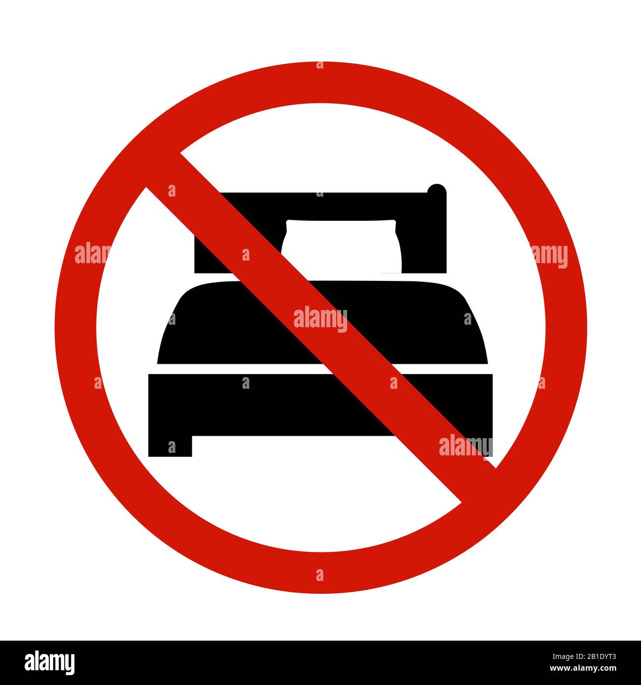 No sleep icon in flat style. No bed symbol Stock Vector Image & Art - Alamy