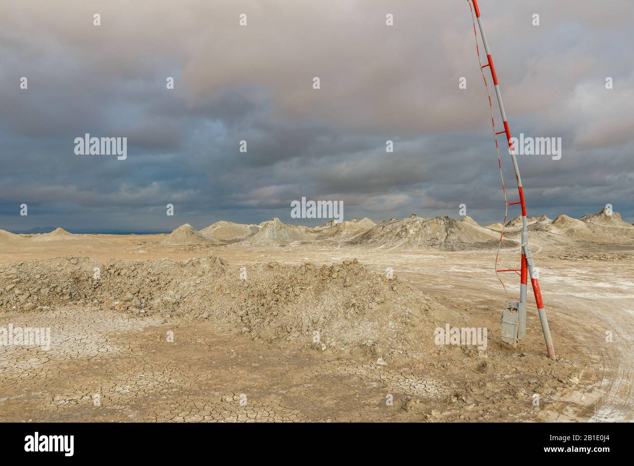 barrier before entering the valley of volcanoes, Mud volcanoes of ...