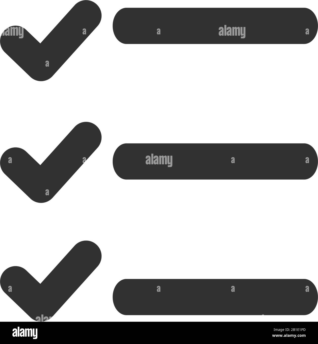 Checklist icon, list symbol. Check mark icon. Design for software apps ...