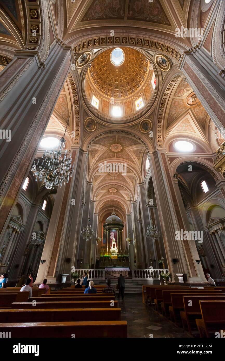 Morelia cathedral, Historic Centre of Morelia, state of Michoacan ...