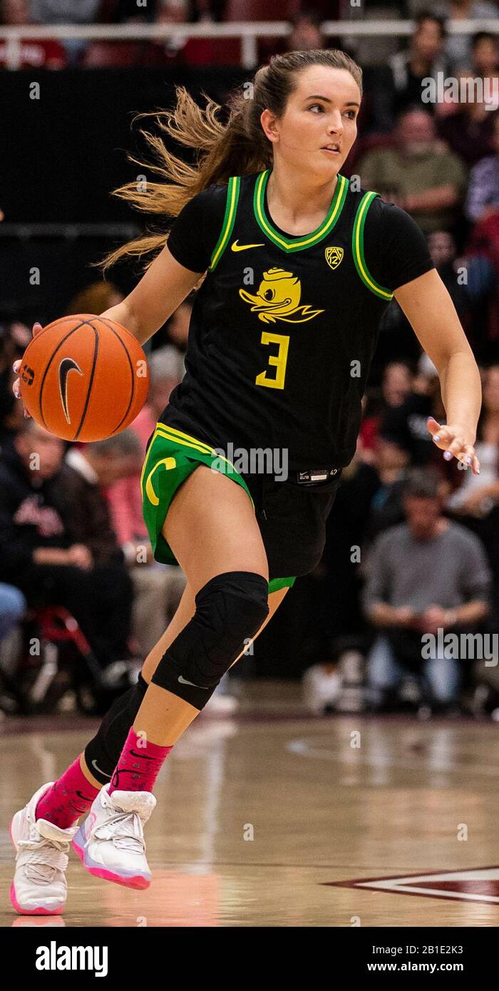 Stanford, CA, USA. 24th Feb, 2020. A. Oregon Ducks guard Taylor Chavez ...