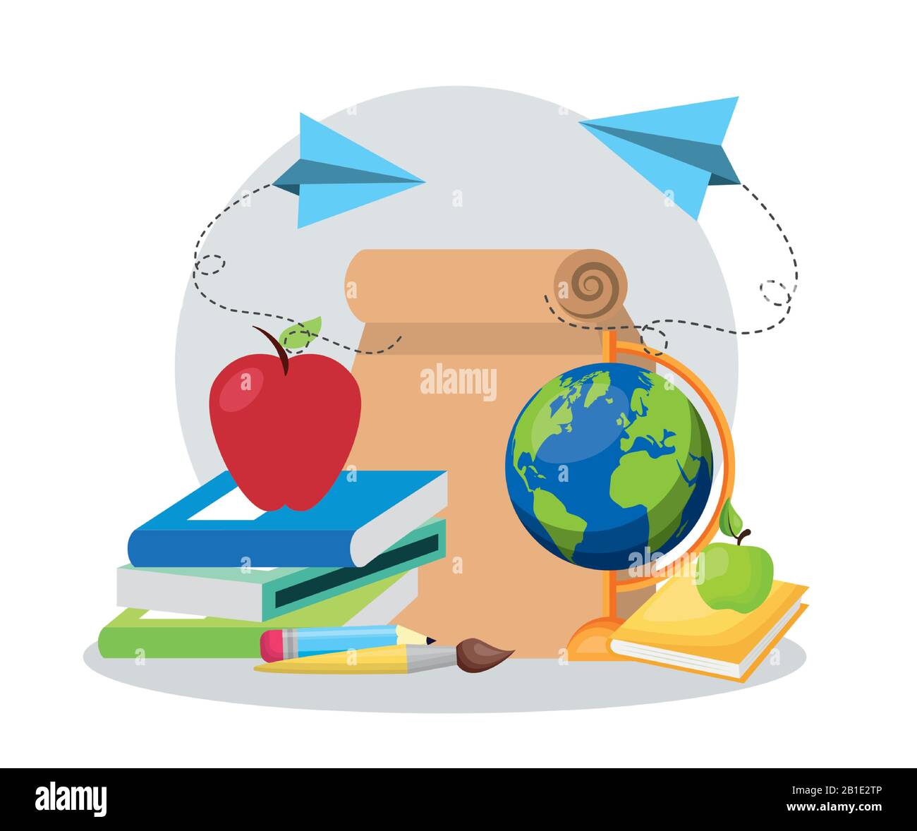 back to school poster with set supplies Stock Vector Image & Art - Alamy
