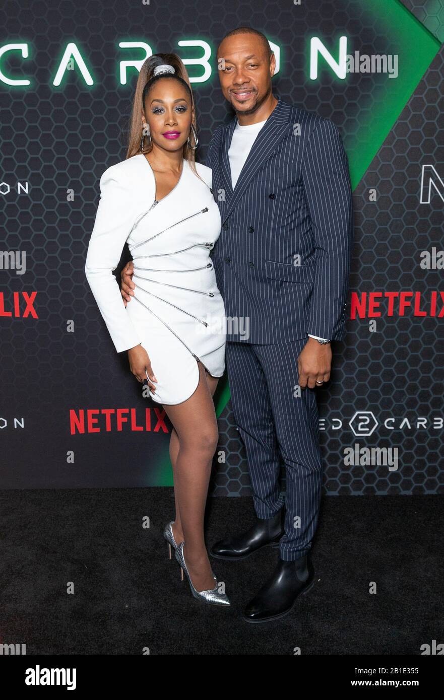 New York, United States. 24th Feb, 2020. Simone Missick and Dorian ...