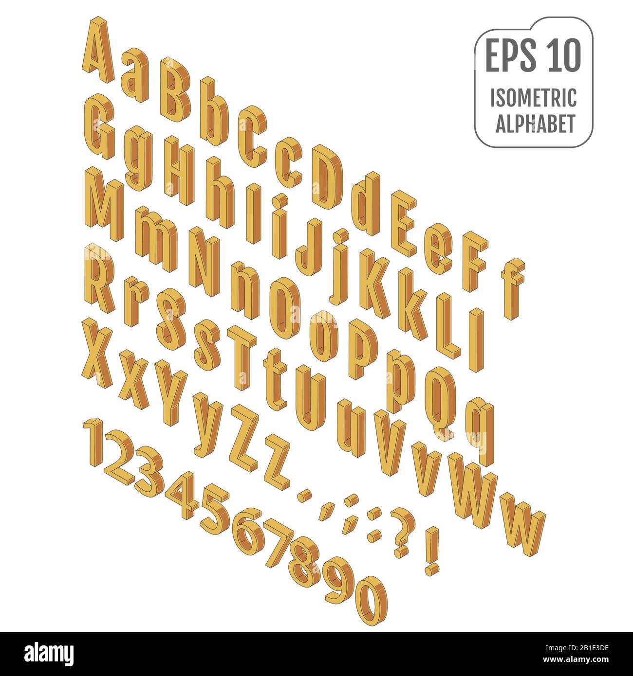 Isometric typography hi-res stock photography and images - Alamy