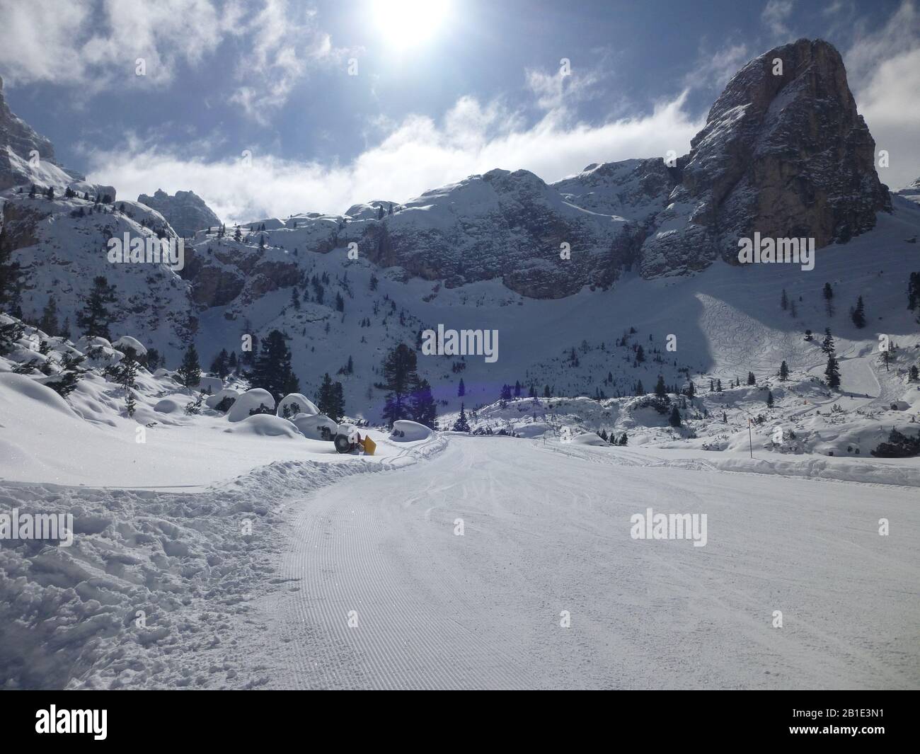 Mountain massif along the ski slope Stock Photo - Alamy