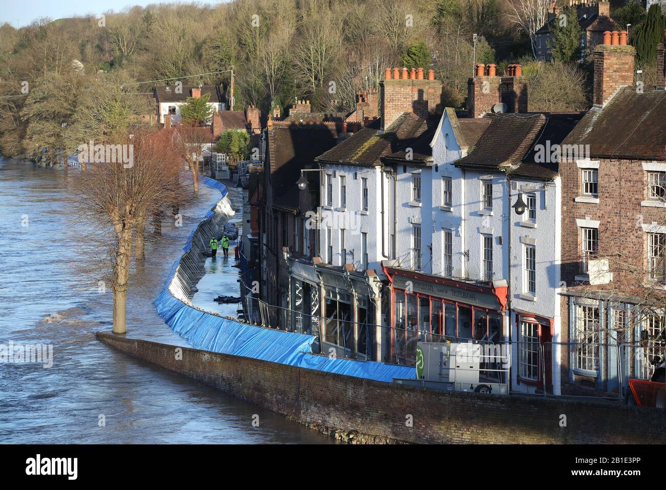 Temporary flood barriers in ironbridge hi-res stock photography and ...