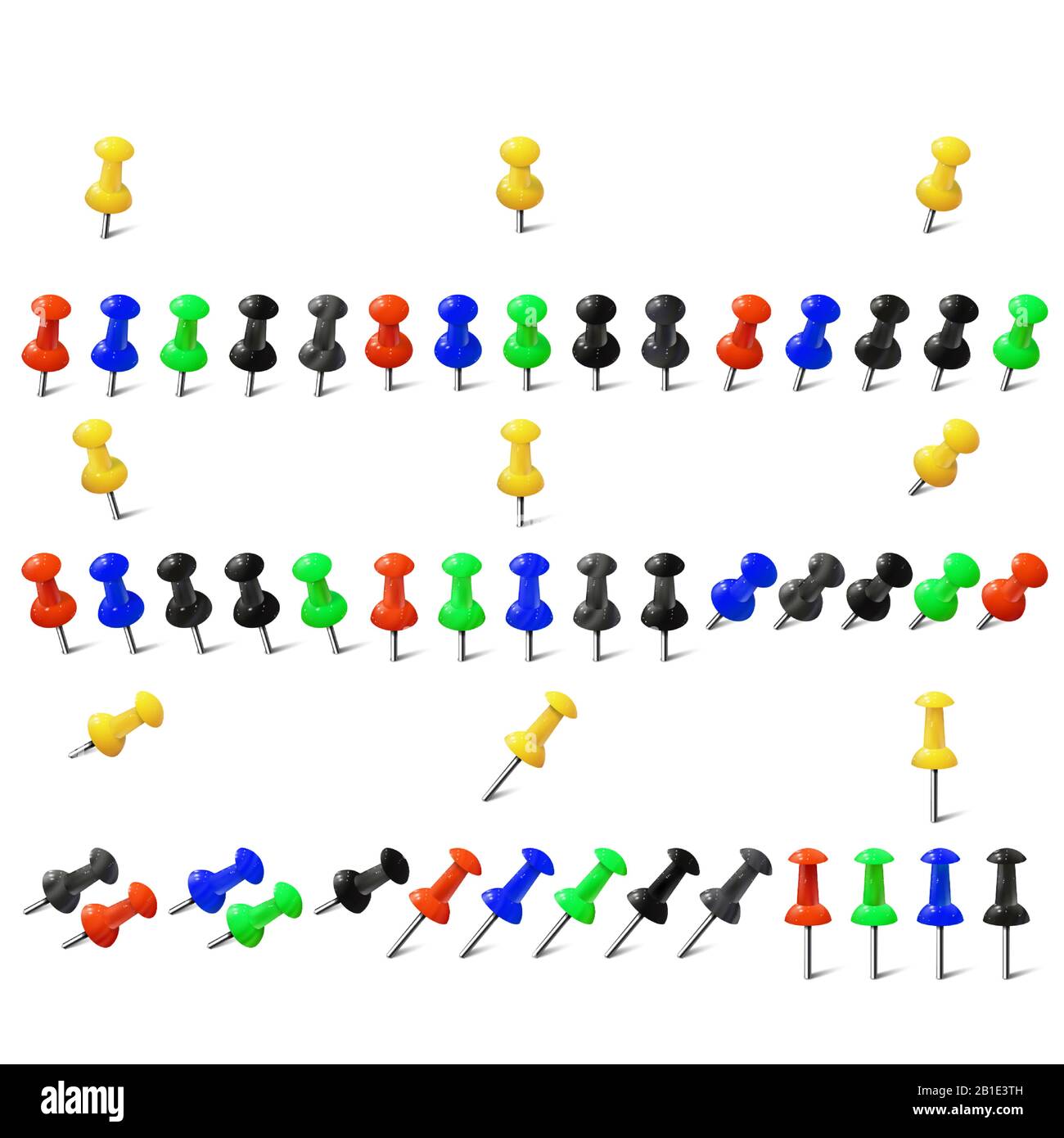 Pushpin set Stock Vector Images - Alamy