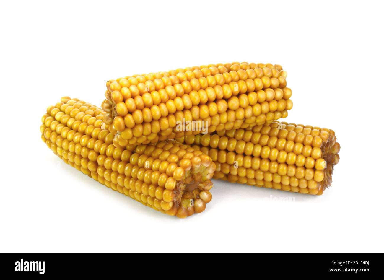 Boiled corn on the cob isolated on white background Stock Photo - Alamy