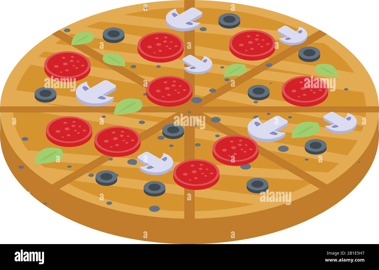Italian pizza icon, isometric style Stock Vector Image & Art - Alamy