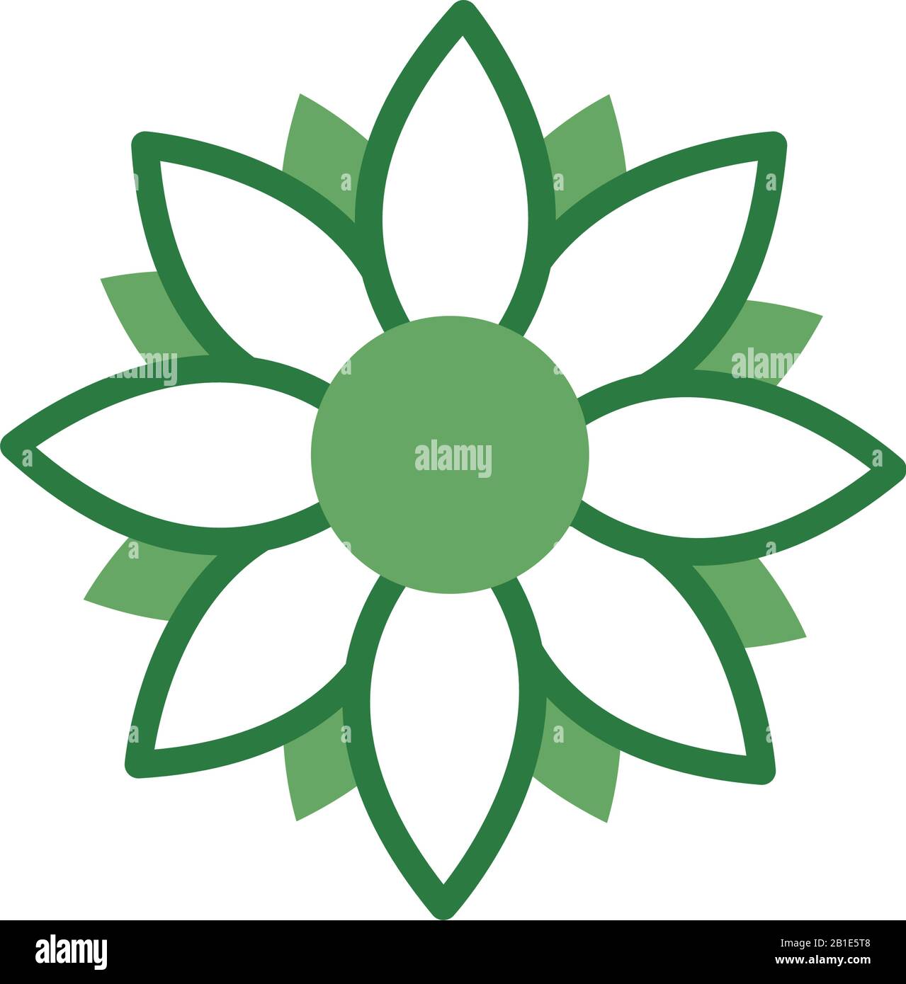 Half petals Stock Vector Images - Alamy