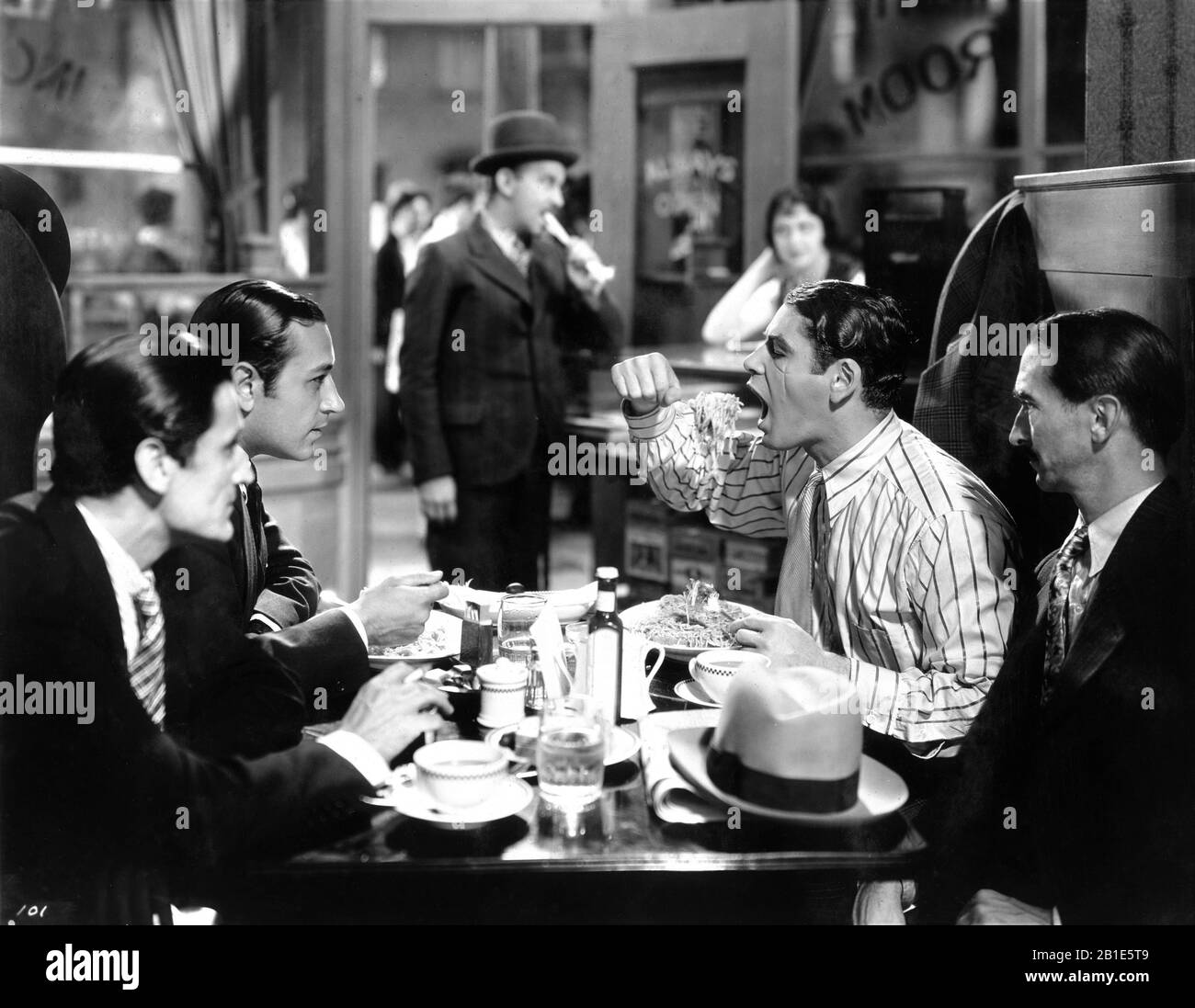 PEDRO REGAS GEORGE RAFT VINCE BARNETT PAUL MUNI as Tony Camonte and ...