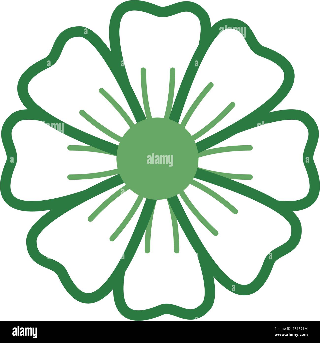 cute flower spring half color style icon Stock Vector Image & Art - Alamy