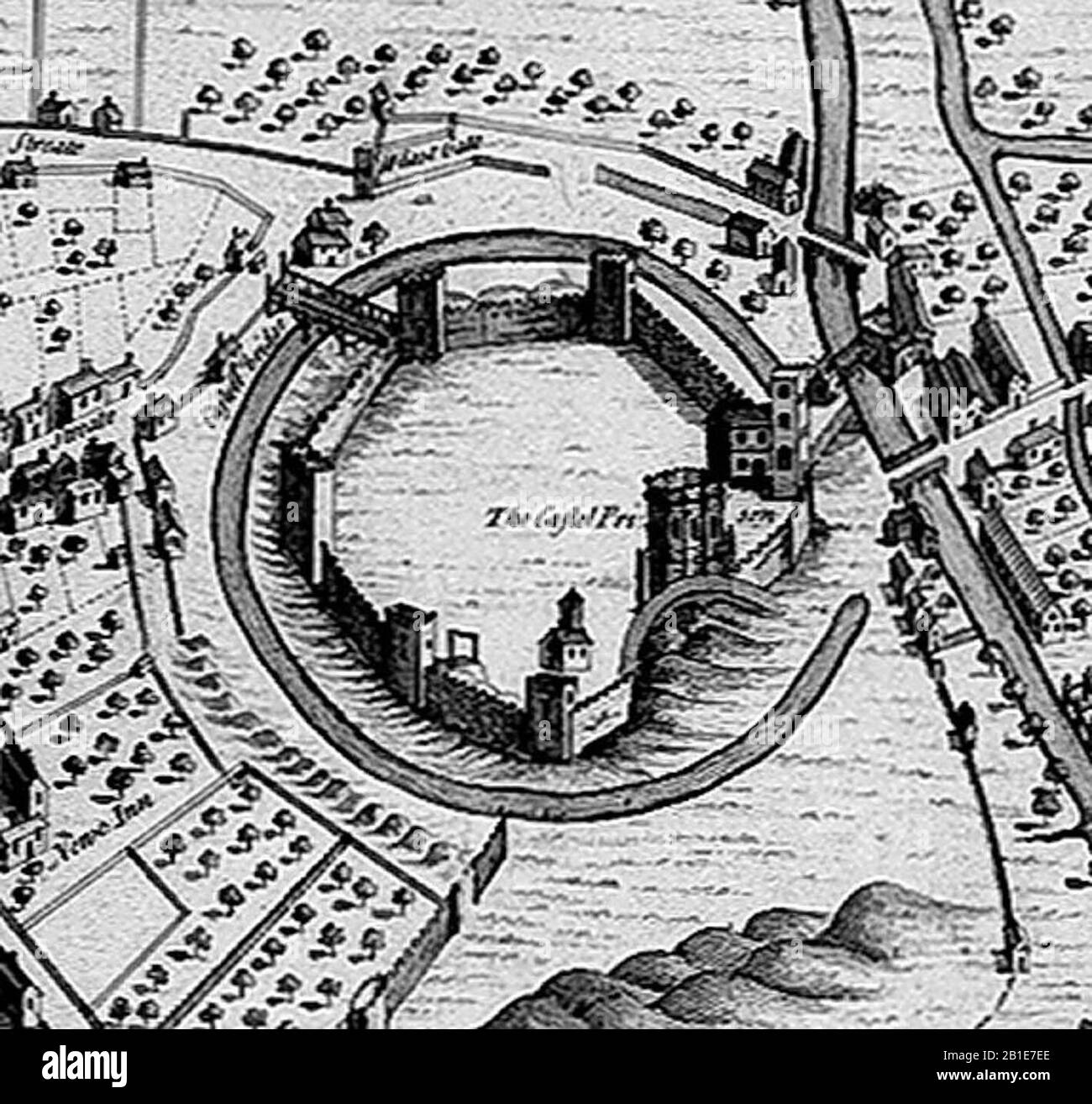 Antique map of oxford Black and White Stock Photos & Images - Alamy