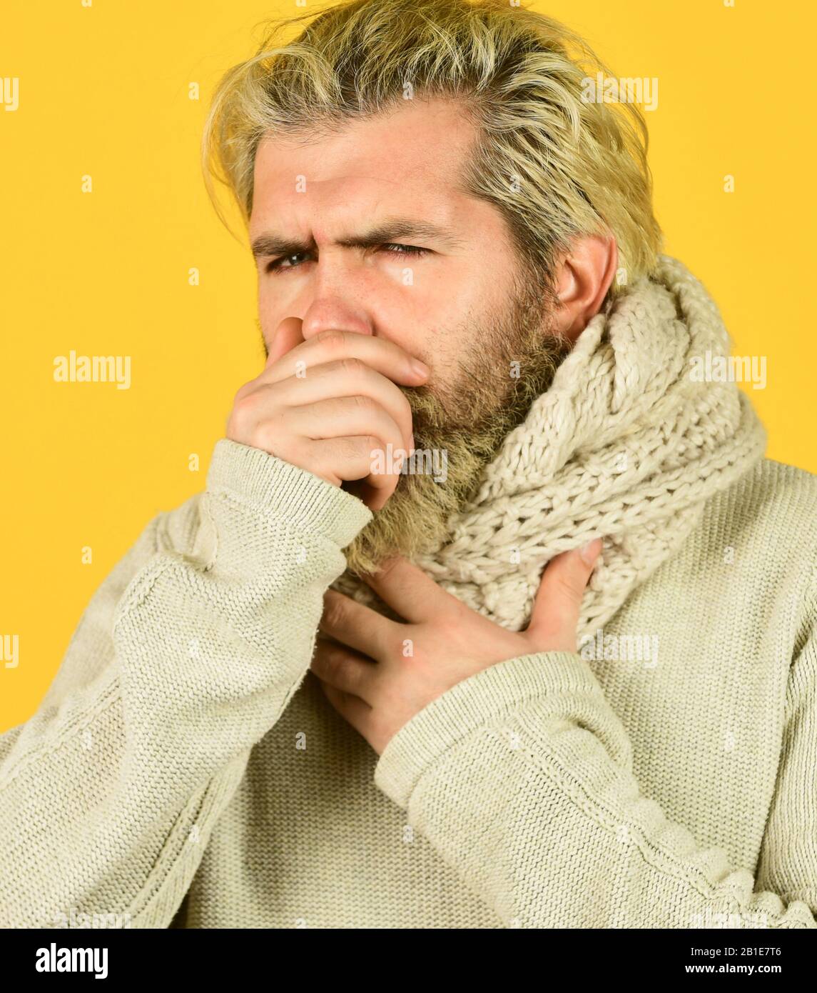 More than just symptom of illness. Hipster fever. Cold flu fever ...