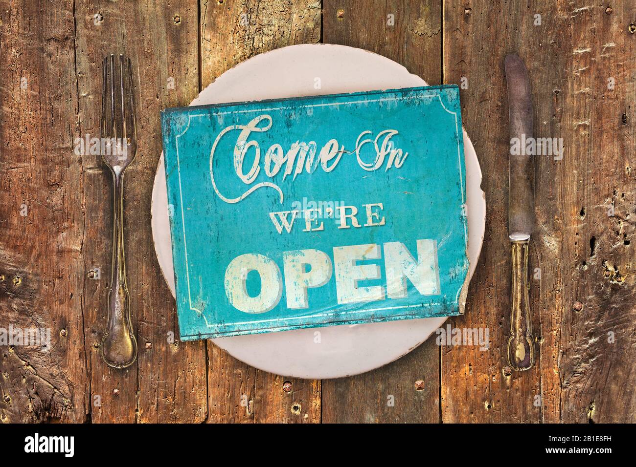 Vintage restaurant menu sign hi-res stock photography and images - Alamy