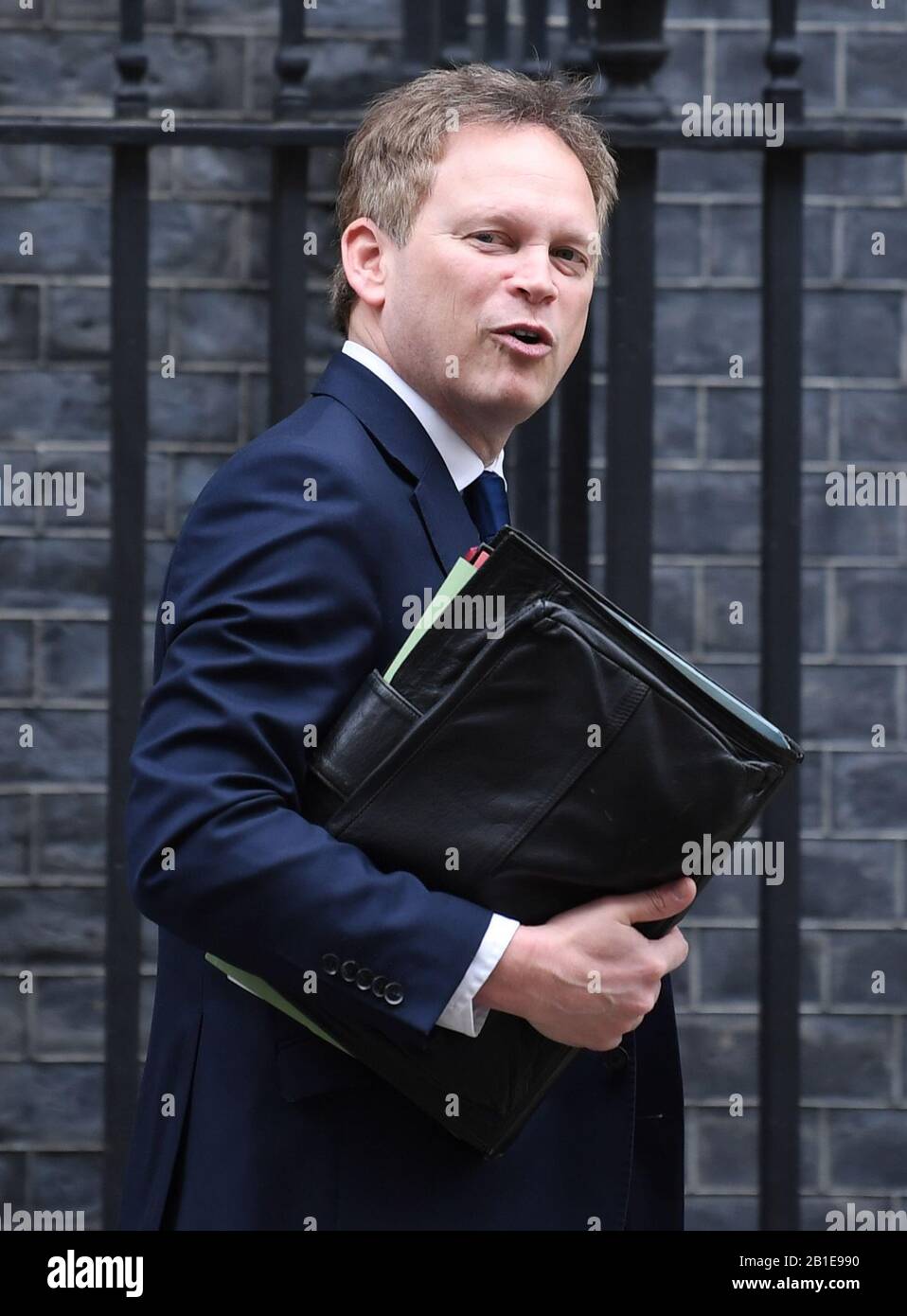 Transport Secretary Grant Shapps leaving after attending a Cabinet ...