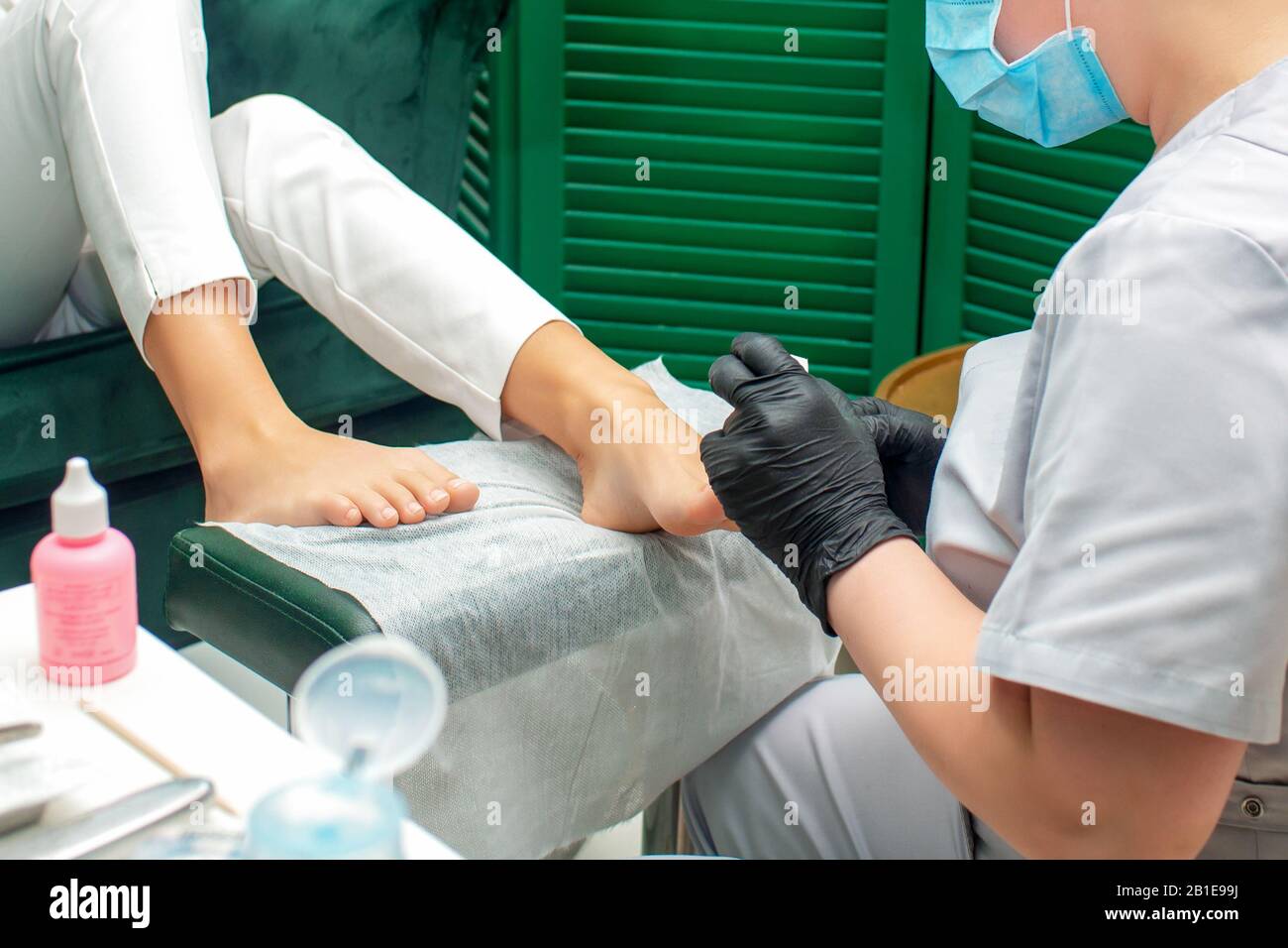 Patient on medical pedicure procedure hi-res stock photography and ...