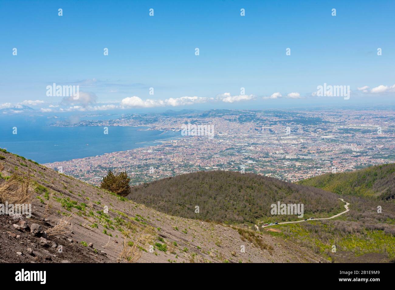 Aerial View Of Naples City From Vesuvius Volcano Stock Photo - Alamy