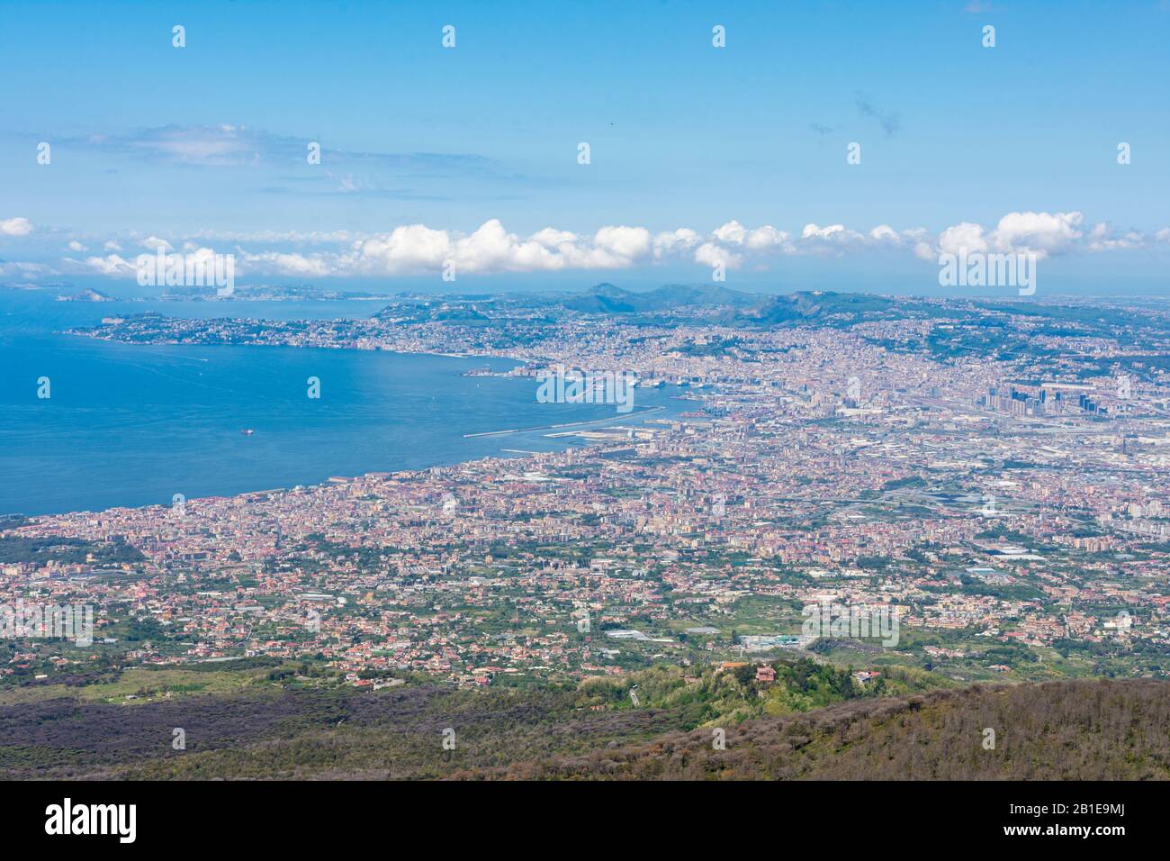Aerial View Of Naples City From Vesuvius Volcano Stock Photo - Alamy