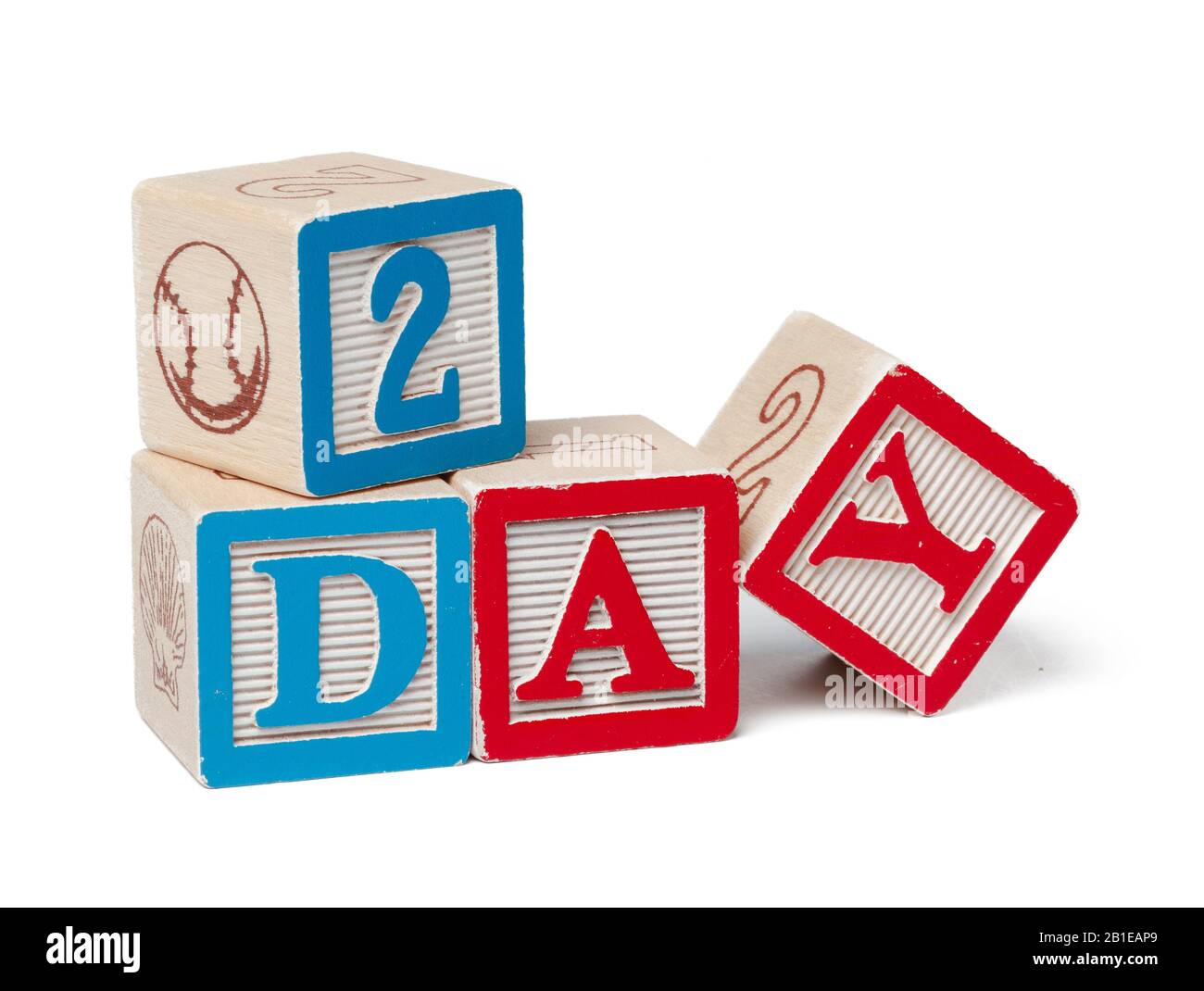 Colorful alphabet blocks. Word day isolated on white background Stock ...