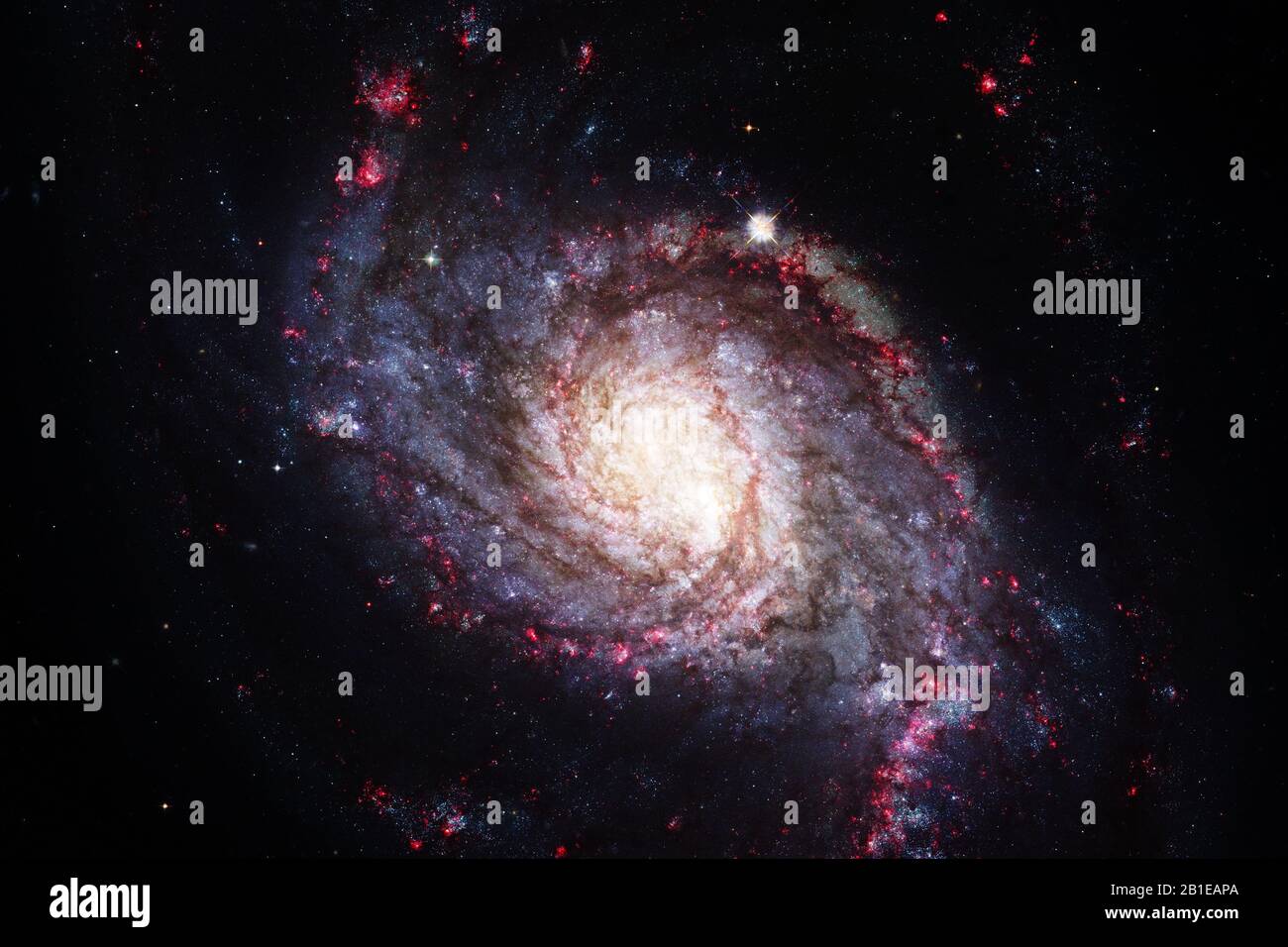 Universe scene with stars and galaxies in deep space showing the beauty ...